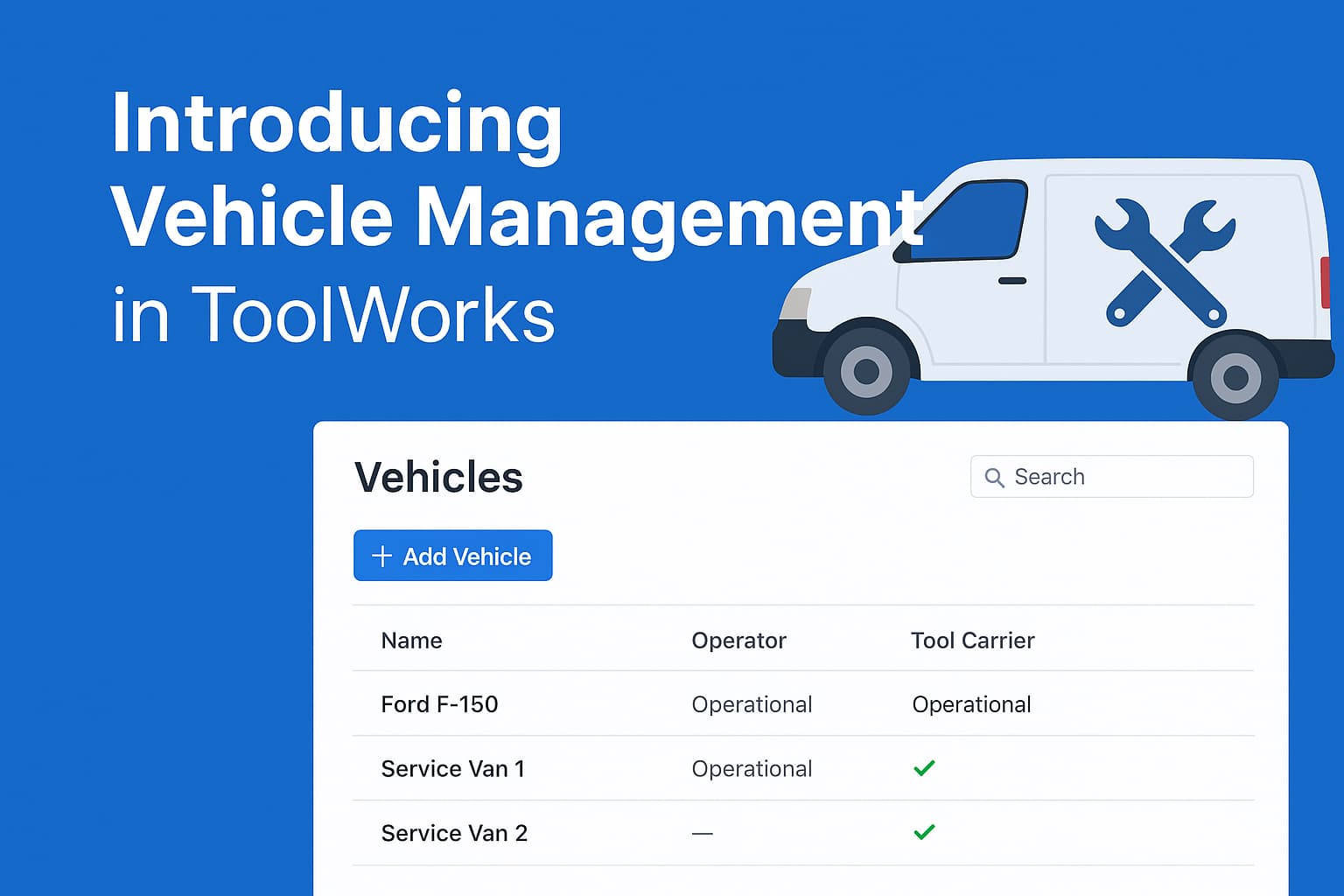 Vehicle Management, Track Service Vehicles, Operators, and Tools in One ...